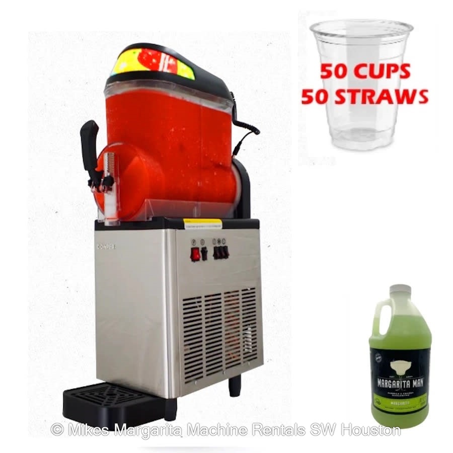 3 Gallon $145 Single Bowl Plastic Margarita Machine 9W 32H 19D (Indoor ...